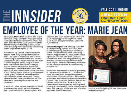 Seasonal Employee Newsletter - Linchris Hotel Corporation